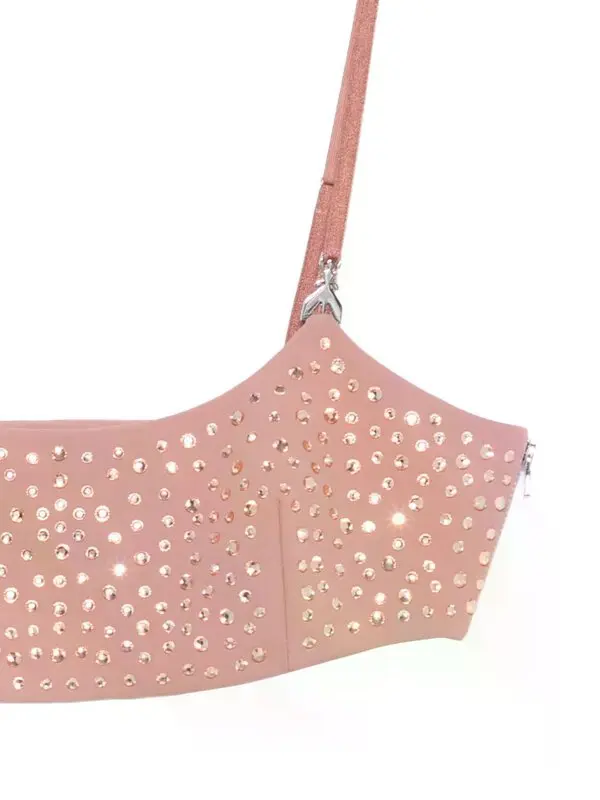 Patrizia Pepe Rhinestone-embellished Crop Top