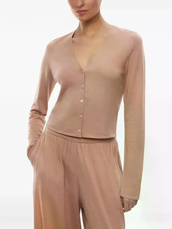 12 STOREEZ Camelia V-neck Cardigan - Pink