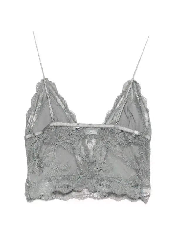 Patrizia Pepe Lace-paneled V-neck Bralette