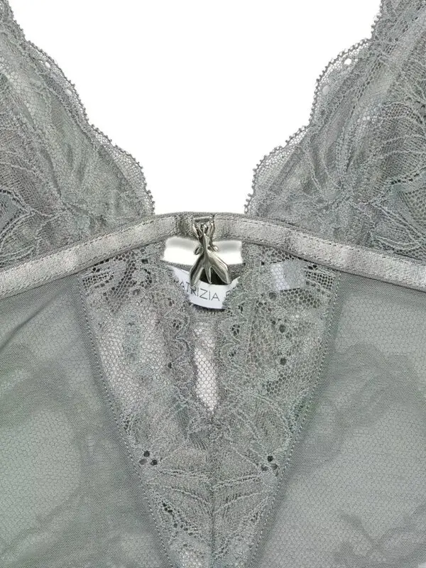 Patrizia Pepe Lace-paneled V-neck Bralette