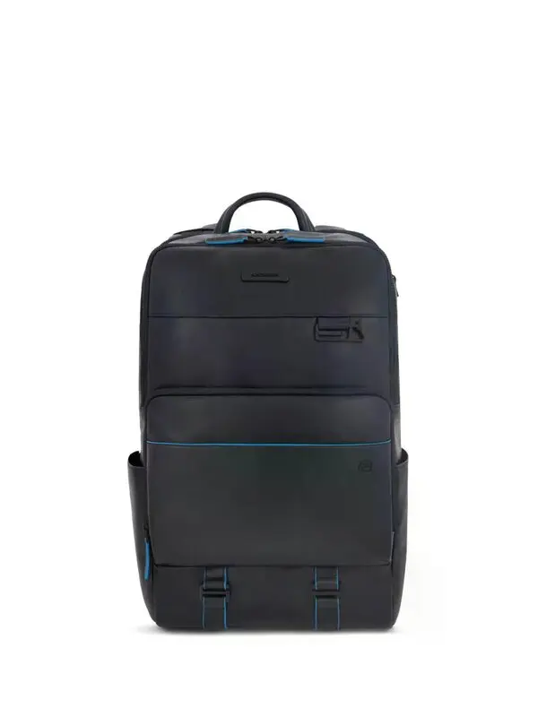 PIQUADRO Leather Laptop Backpack - Blue