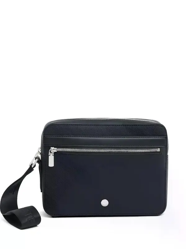 Lacoste Langon Textured Leather Clutch - Black