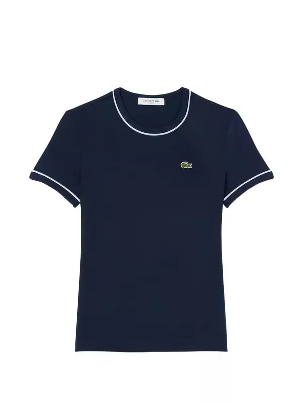 Lacoste Contrast-trim Cotton T-shirt - Blue
