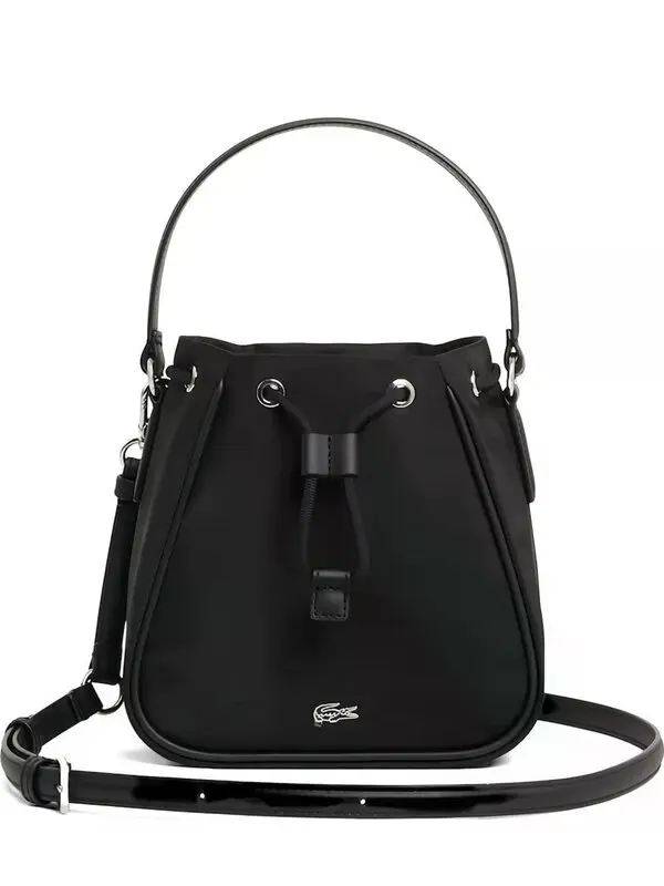 Lacoste Drawstring Logo Bucket Bag - Black
