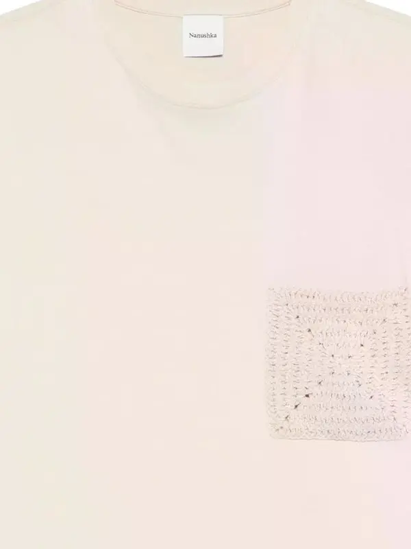 Nanushka Wren Origami Crochet-pocket T-shirt