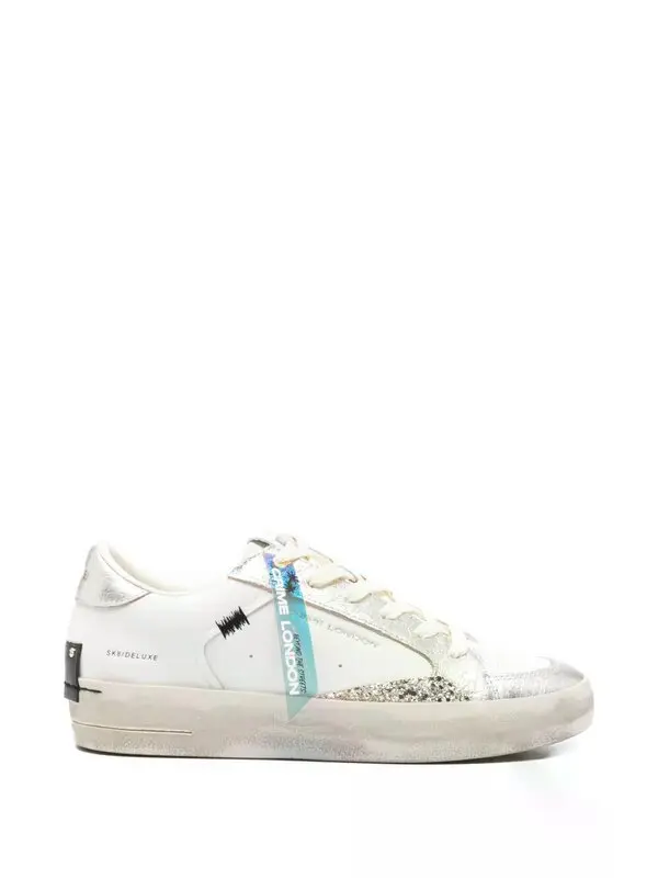 CRIME LONDON Glitter-embellishment Sneakers - White