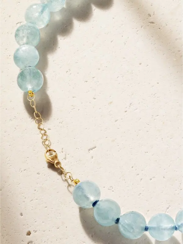 Jia Jia Oracle 14-karat Gold Aquamarine Necklace