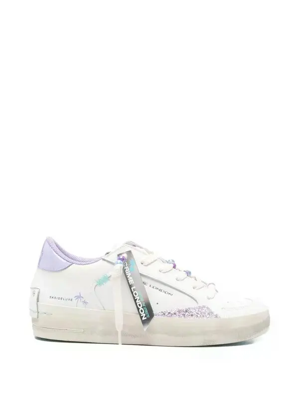 CRIME LONDON Glitter-embellishment Sneakers - White