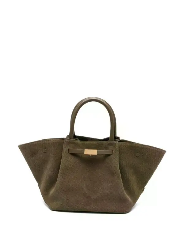 DEMELLIER Midi New York Suede Tote - Green