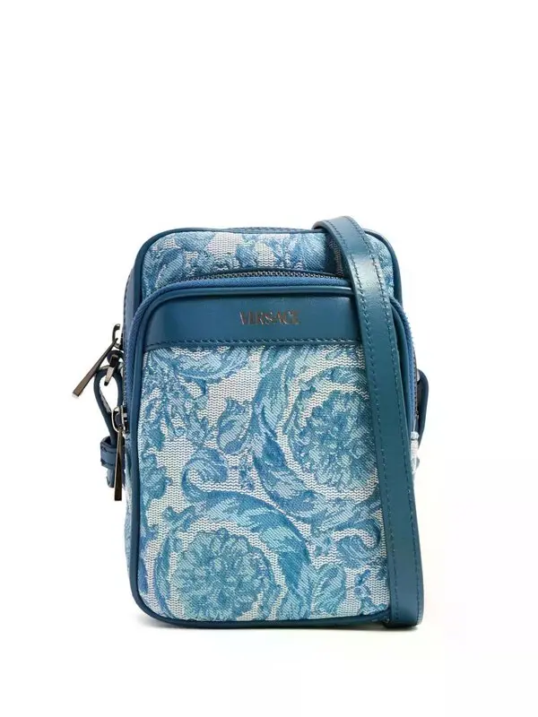 Versace Barocco-print Crossbody Bag - Blue