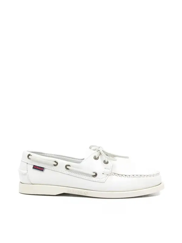 SEBAGO Lace-up Whipstitch Loafers - White