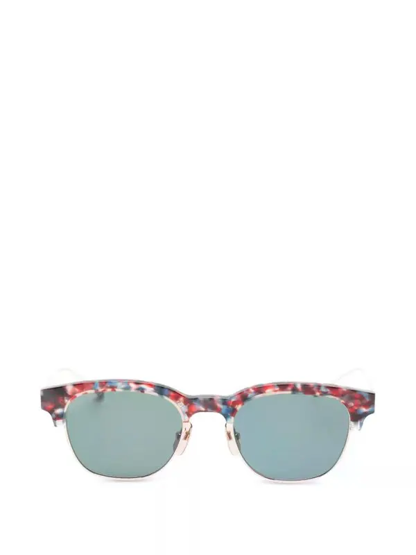 Thom Browne Patterned-frame Sunglasses - Gold