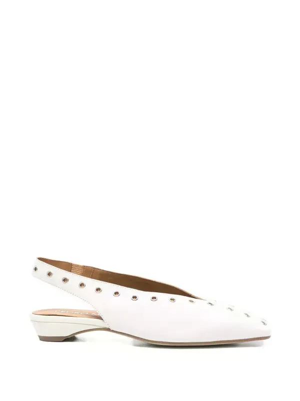 PEDRO MIRALLES Eyelet-embellishment Mules - White