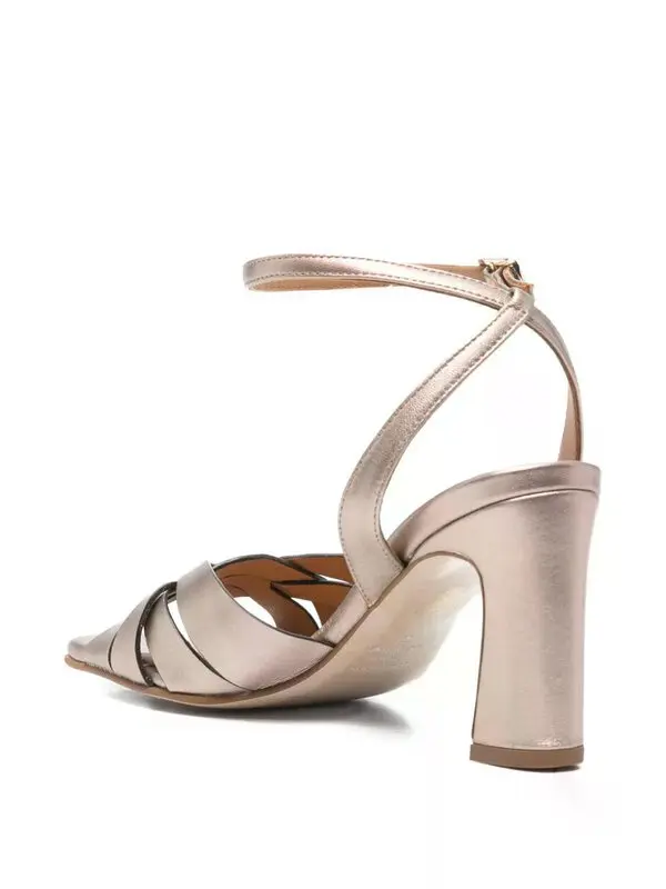 PEDRO MIRALLES Square-toe Heeled Sandals - Pink