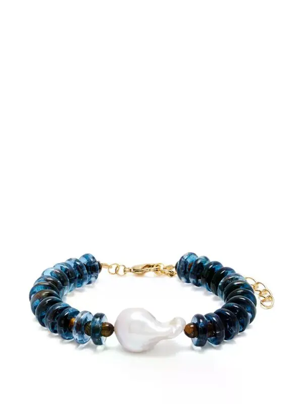 SANDRALEXANDRA Tiger Eye Wave Bracelet - Gold