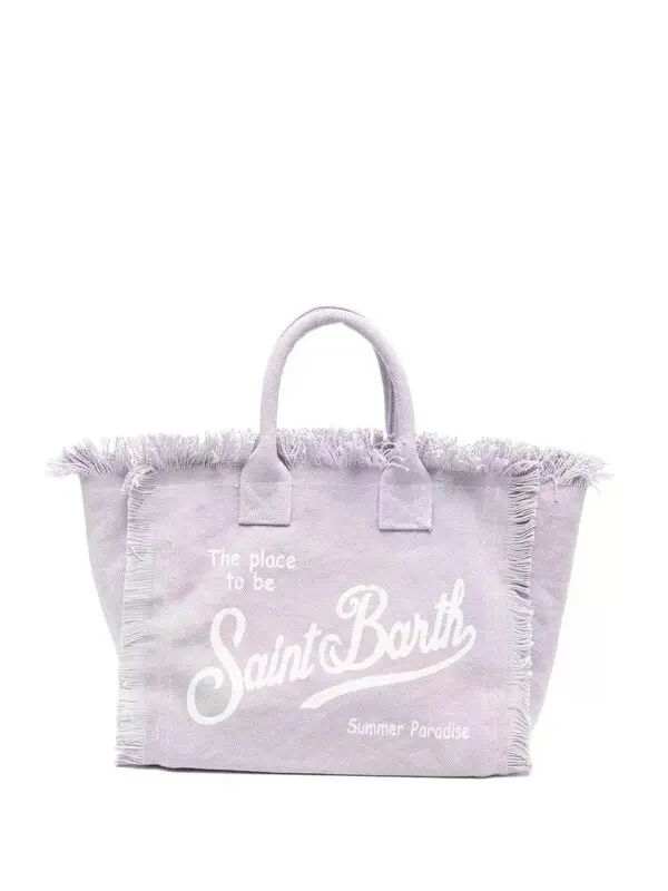 MC2 SAINT BARTH Colette Frayed-detail Tote Bag - Purple