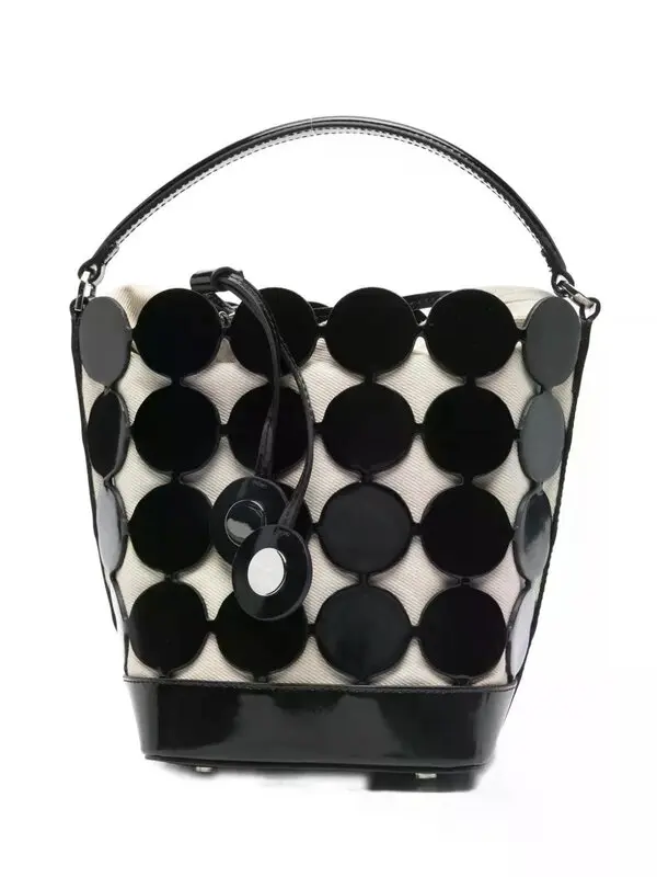 Pierre Hardy Disc-embellished Bucket Bag - Black