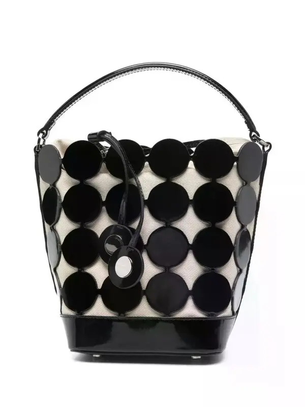 Pierre Hardy Disc-embellished Bucket Bag - Black