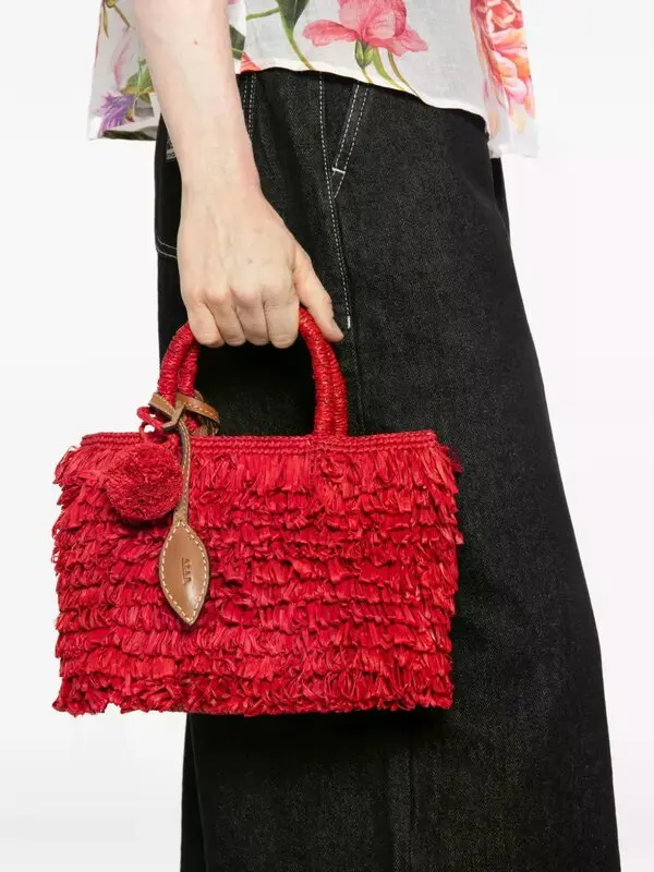 AFAR Fringed Raffia Tote Bag