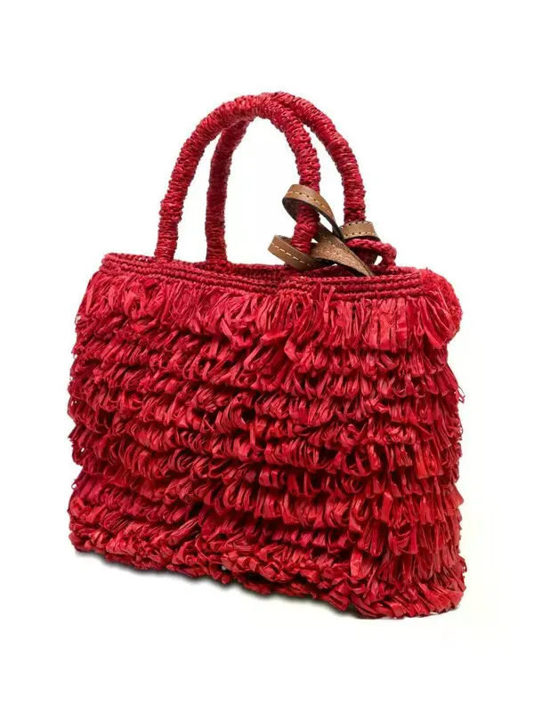AFAR Fringed Raffia Tote Bag