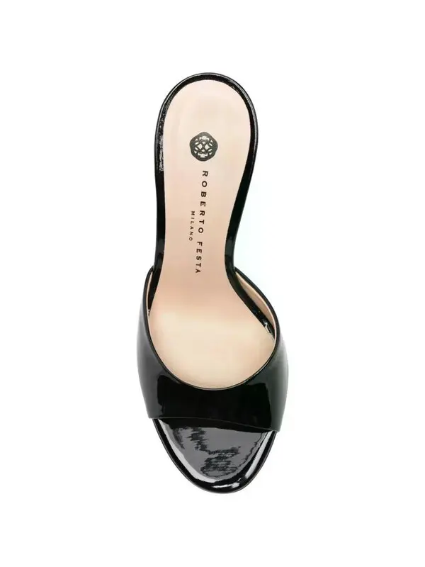 Roberto Festa Ramas Patent-finish Sandals - Black