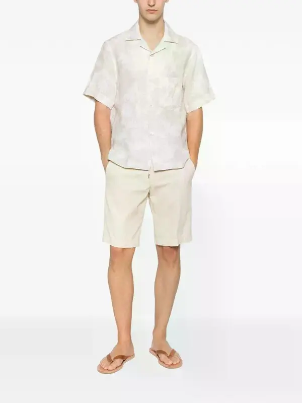 Eleventy Floral-print Shirt - Neutrals