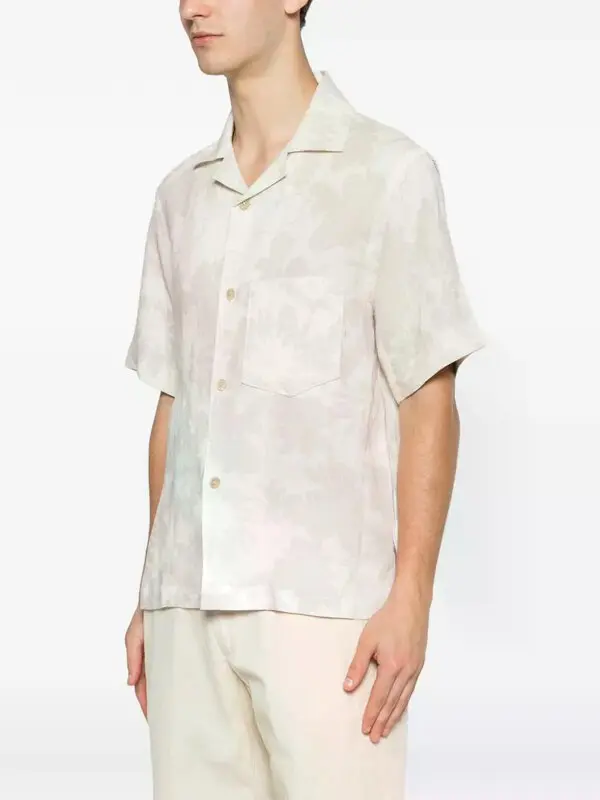 Eleventy Floral-print Shirt - Neutrals