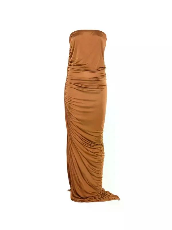 Rick Owens Draped Maxi Dress - Brown