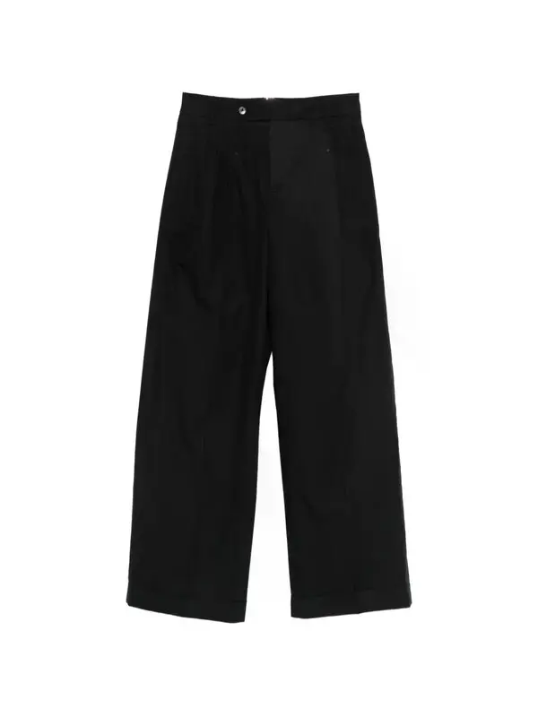 BRIGLIA 1949 Cuffed Pleated Trousers - Black