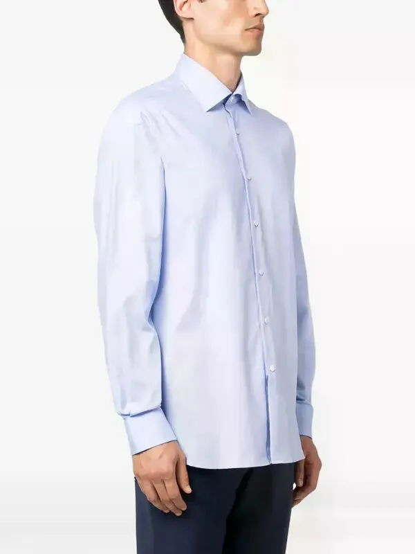 Pal Zileri Long-sleeve Cotton Shirt - Blue