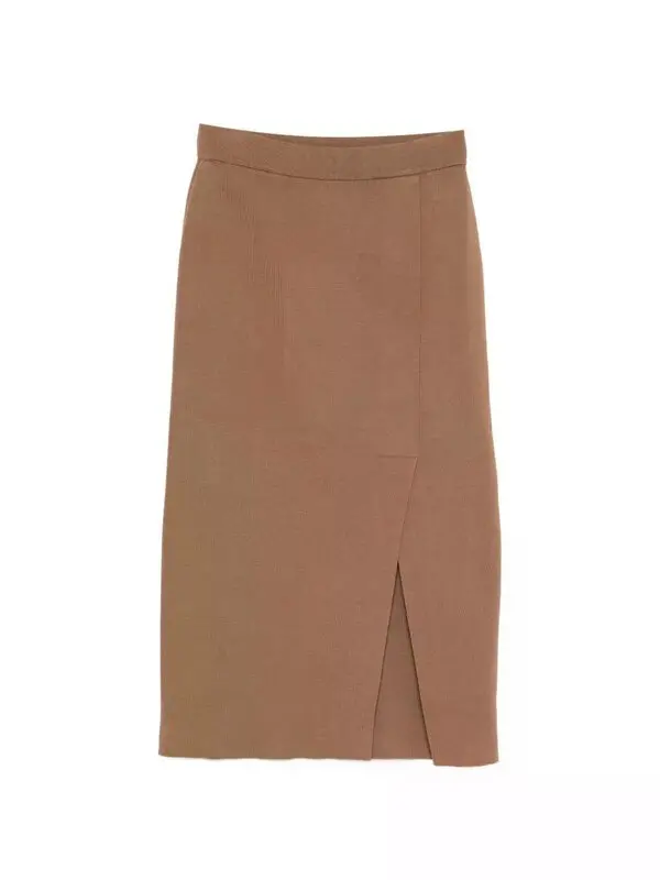 AROVESCIO Midi Skirt - Brown