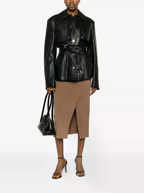AROVESCIO Midi Skirt - Brown