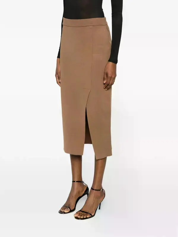 AROVESCIO Midi Skirt - Brown