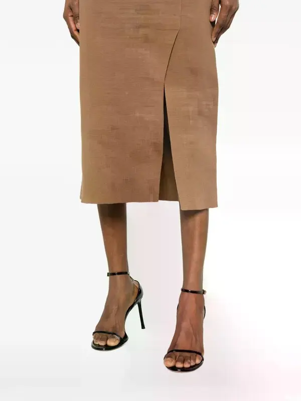 AROVESCIO Midi Skirt - Brown