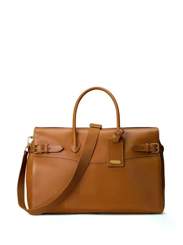 Ralph Lauren Purple Label Buckled Bedford Calfskin Duffel - Brown