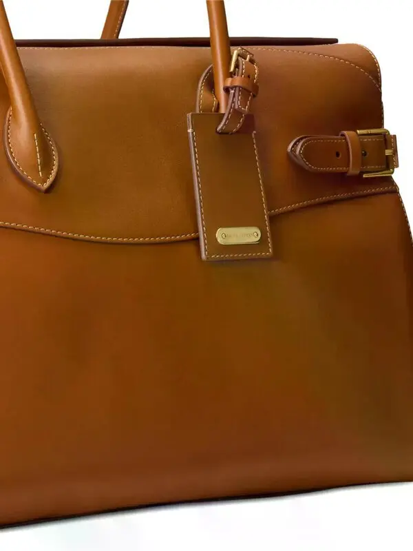 Ralph Lauren Purple Label Buckled Bedford Calfskin Duffle - Brown