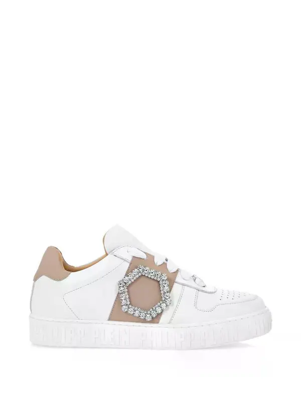 Philipp Plein Hexagonal Embellished Sneakers - White