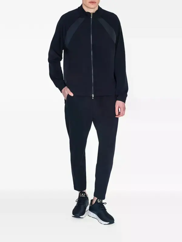 Pal Zileri Panelled Zip-up Cotton Sweatshirt