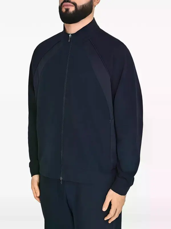 Pal Zileri Panelled Zip-up Cotton Sweatshirt