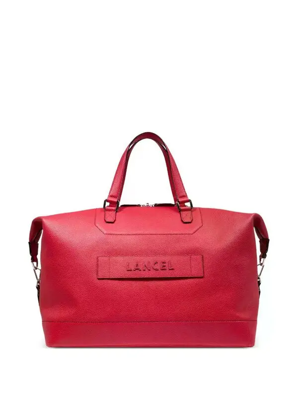 LANCEL Embossed Leather Luggage Bag