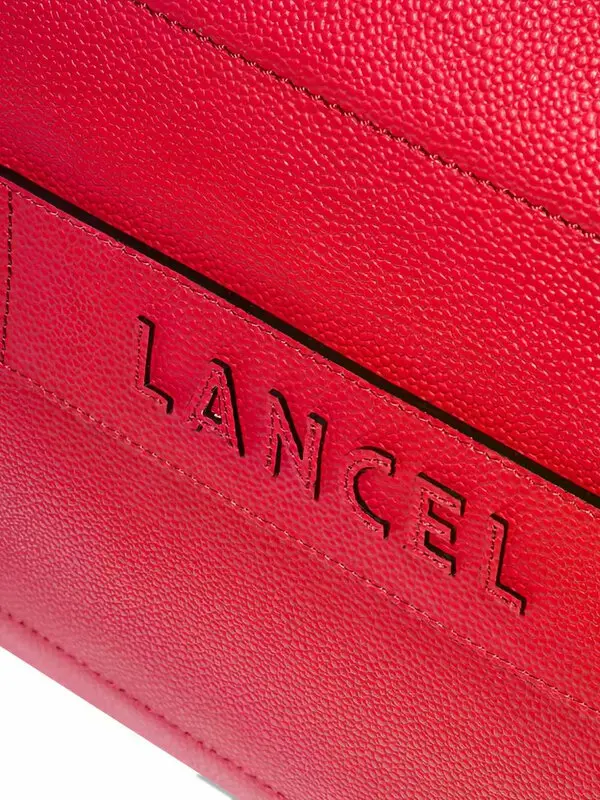 LANCEL Embossed Leather Luggage Bag