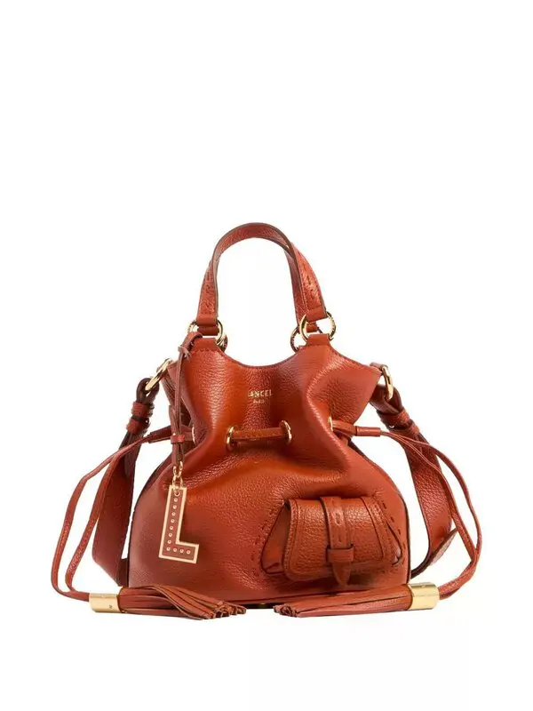LANCEL Tassel Detail Bucket Bag - Red
