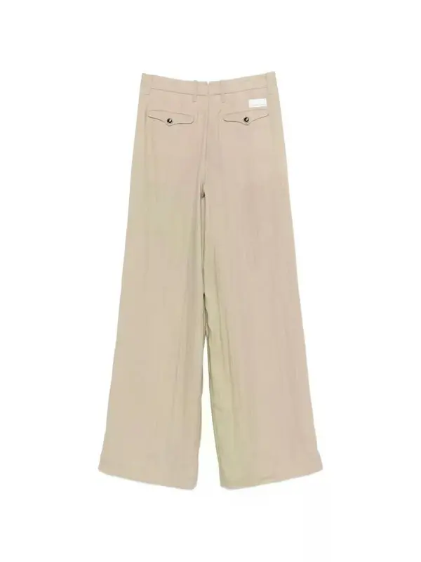 NINE:INTHE:MORNING Karen Button Palazzo Pants - Neutrals