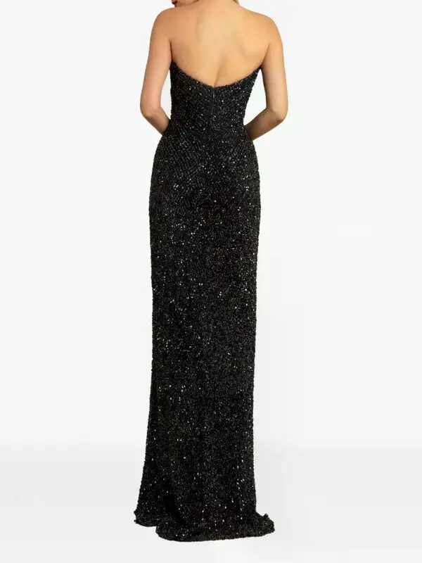 GEMY MAALOUF Strapless Beaded Asymmetric Dress