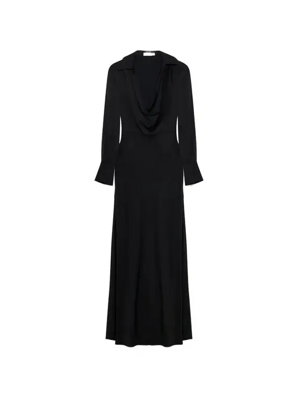 Simkhai Long Sleeve Cowl Maxi Dress - Black