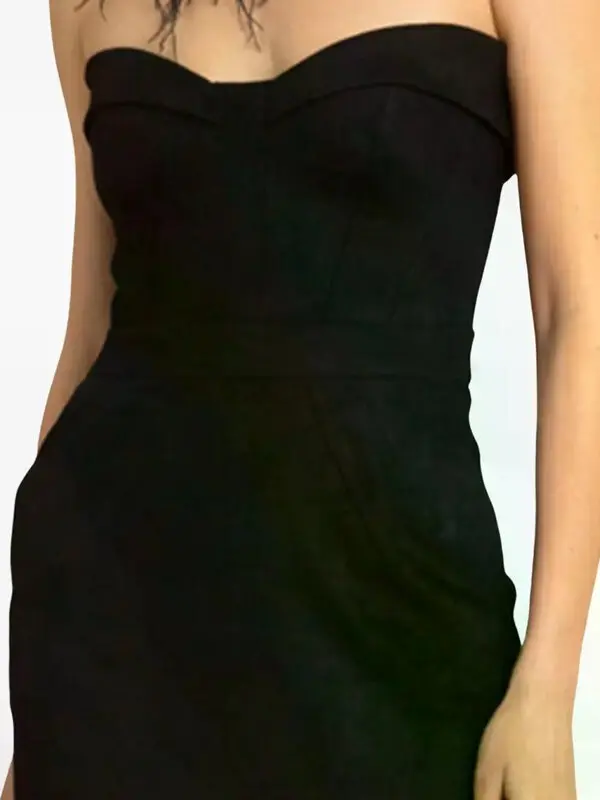 GEMY MAALOUF Strapless Corset Midi Dress
