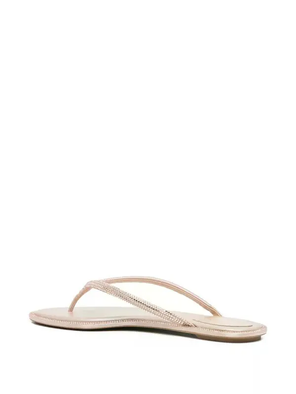 Rene Caovilla Embellished Flat Sandals - Pink