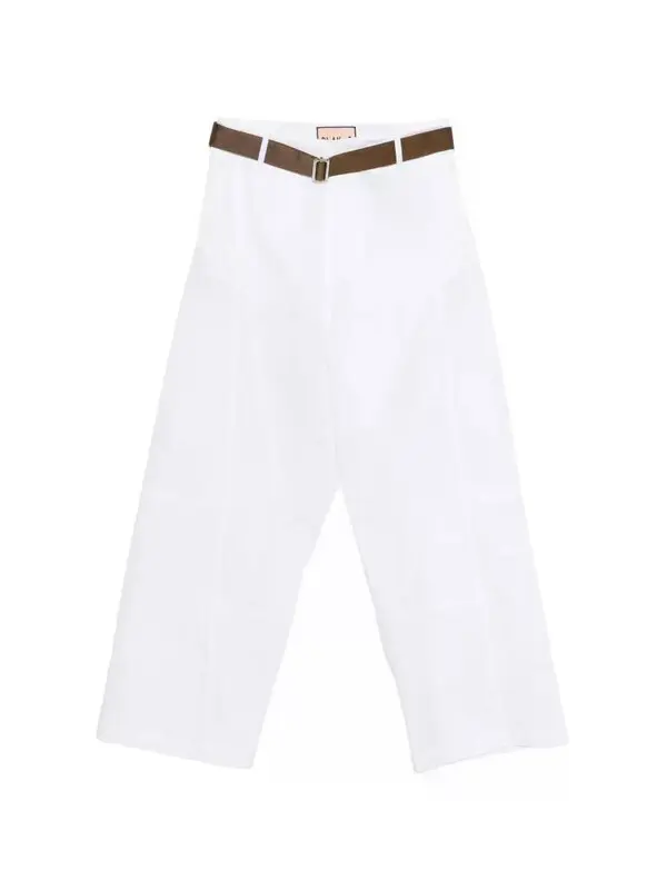 Plan C Belt Trousers - White