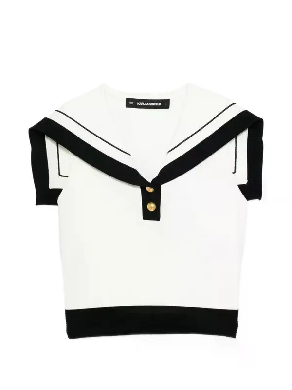 Karl Lagerfeld Nautical Top - White