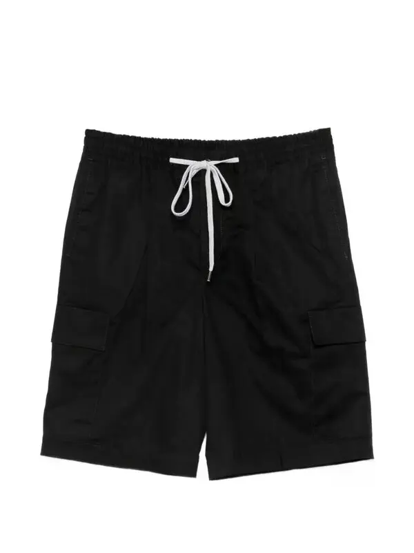 PT TORINO Cargo-pocket Drawstring Shorts - Black